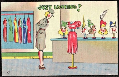 Antique Vintage Postcard Just Looking! Comical - Unused | eBay