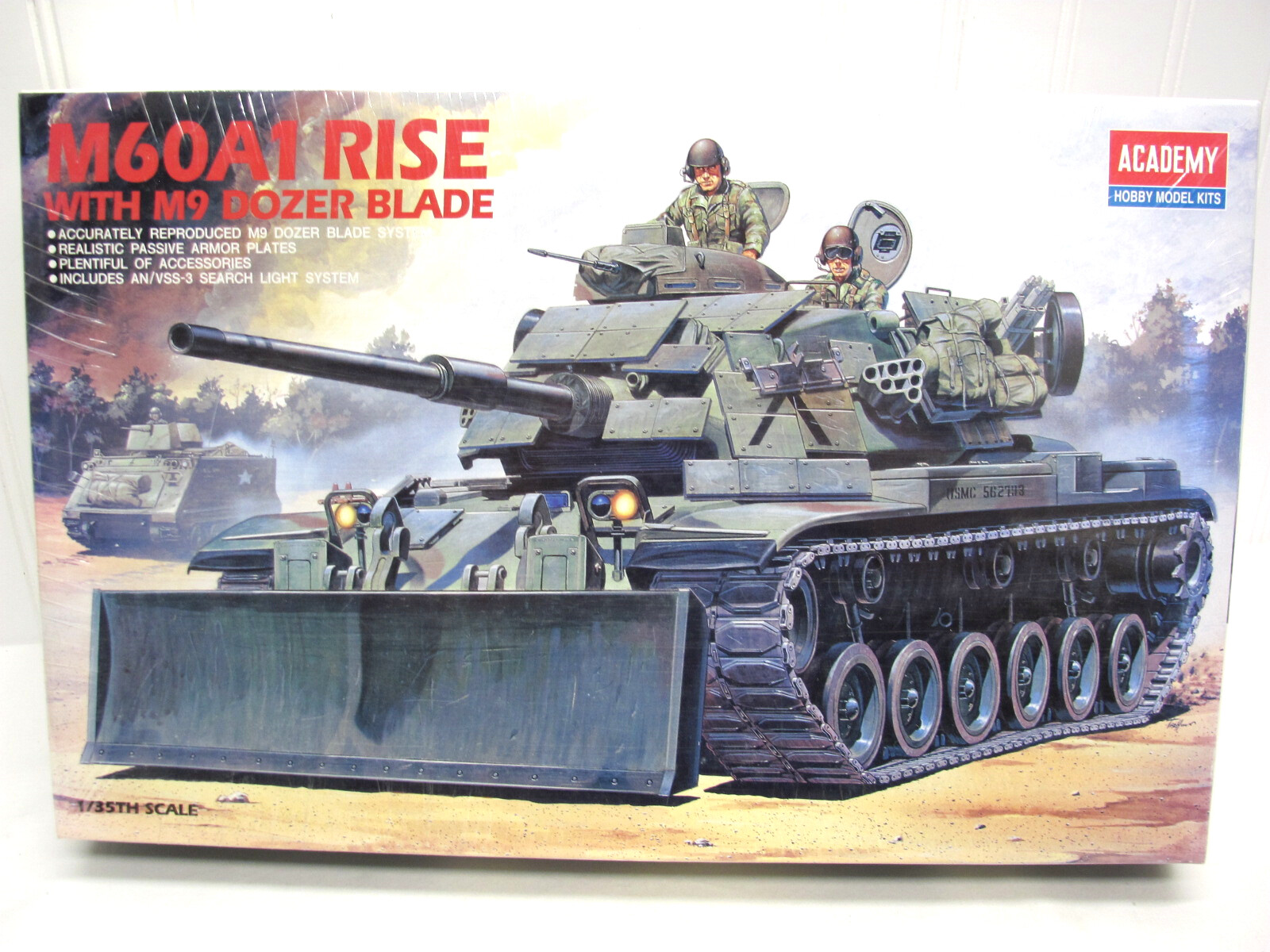 New! SEALED Academy 1390 M60A1 Rise with M9 Dozer Blade TANK 1:35 Model ...