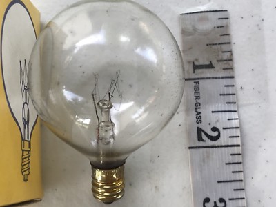 LOT of 10 CLEAR Globe 15 Watt Candelabra Base Light Bulb Lamp ABCO NEW ...