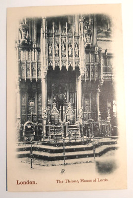 LONDON The Throne, House of Lords Postcard | eBay