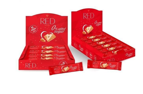 24 PACK Red Blonde Caramelized White Chocolate Bar 26g. Gluten Free ...