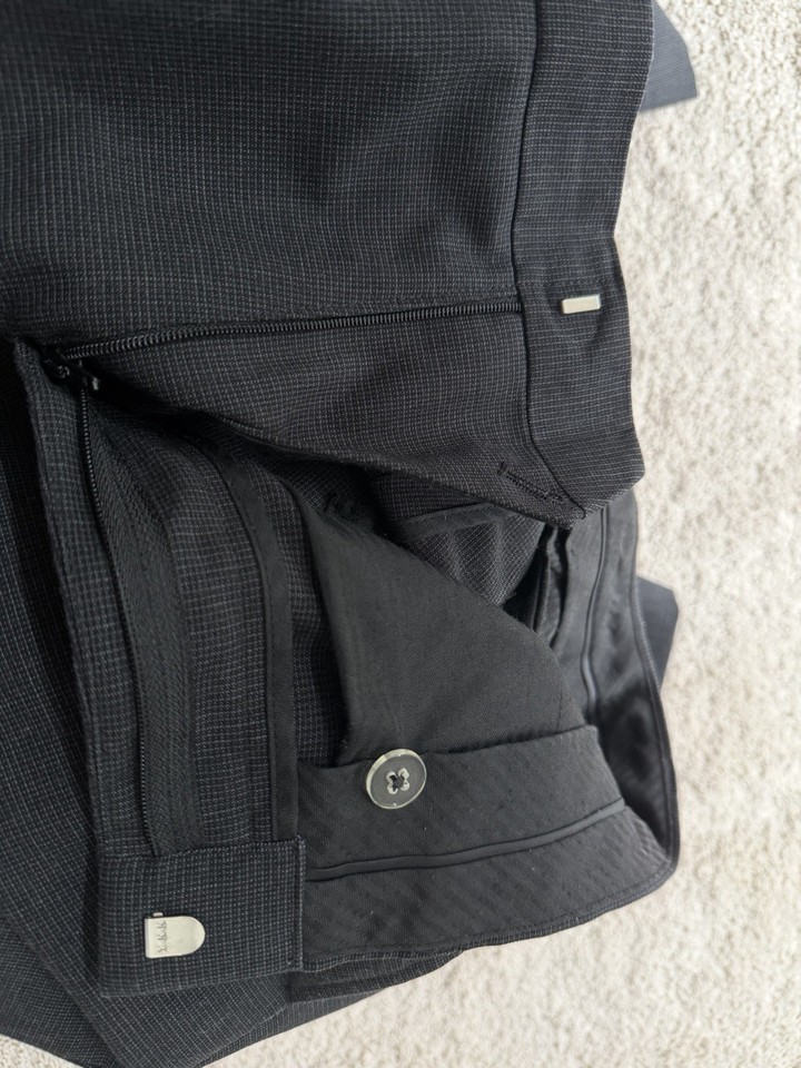 DKNY Mens Dress Pants Size 31 *30 Gray Polyester Stretch Striped | eBay