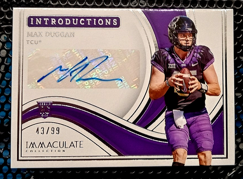 Max Duggan 2023 Panini Immaculate Collection Collegiate FOOTBALL 43/99 ...