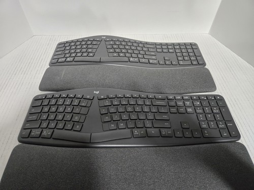Lot of 2 Logi ERGO K860 Ergonomic Full-Size Wireless Keyboard For ...