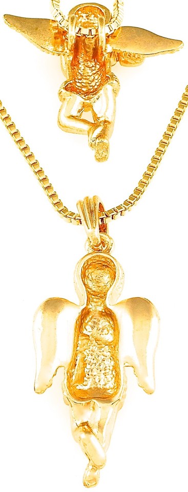 Angels Two Necklaces New Set 24 And 30 Inch Box Chains Praying And ...