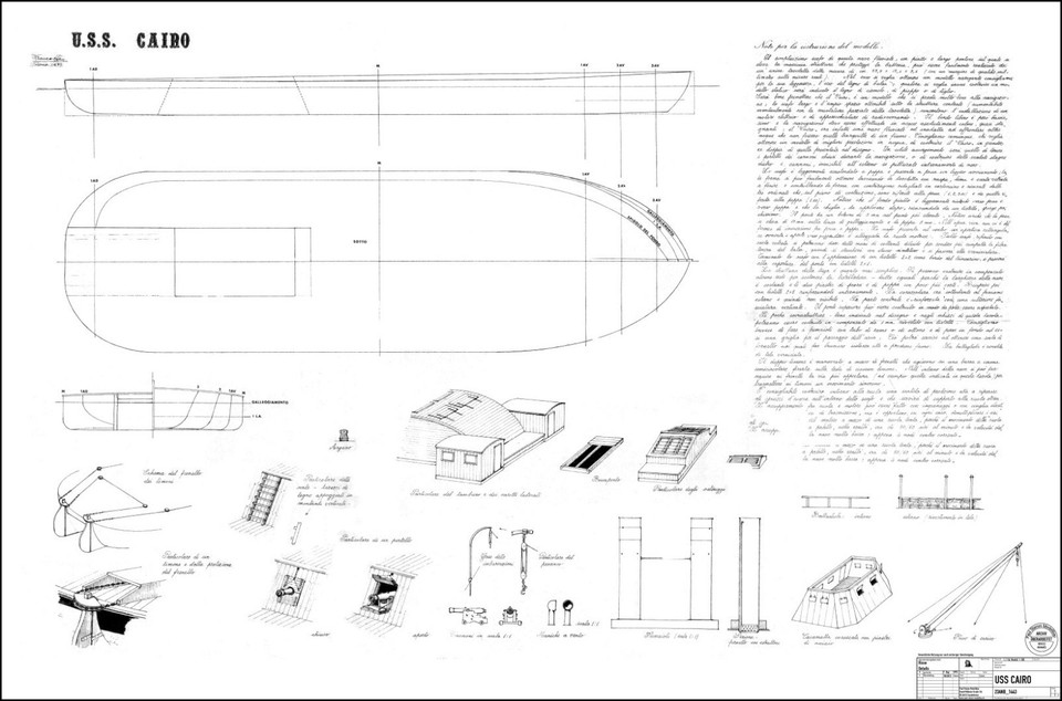 USS CAIRO. Flusskanonenboot 1861. Modellbauplan | eBay
