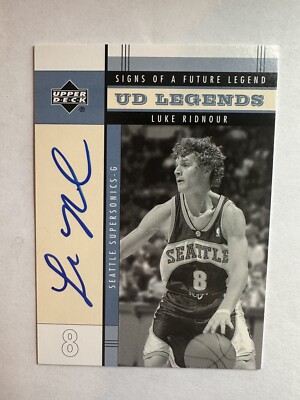 Luke Ridnour - 2003/04 Upper Deck UD Legends Signs of a Future Rookie ...