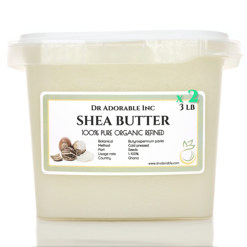 PURE REFINED SHEA BUTTER ORGANIC FRESH COLD PRESSED NATURAL 2 OZ UP TO ...