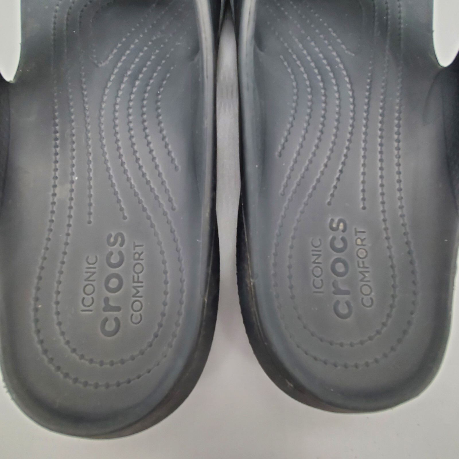 ICONIC CROCS COMFORT MEN'S BLACK THONG FLAT FLIP FLOP… - Gem