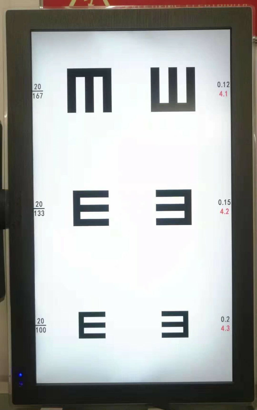 Multi-function 23" LED Display MICRO Chart Projector Eye Chart ...