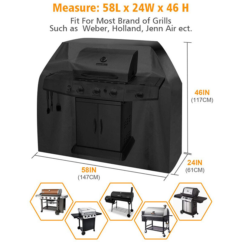 Heavy Duty BBQ Grill Cover Waterproof UV and Fade Resistant Gas Grill ...