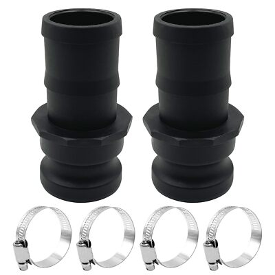 2PCS Camlock Fittings Poly Plastic E-200 2" Type E Standard Couplings ...