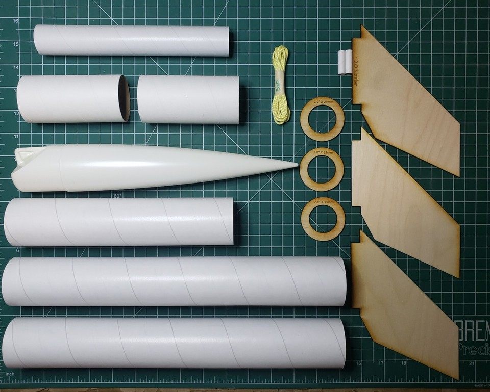 Upscale Estes Sizzler Model Rocket 4 ft Tall! 2" dia, 29mm Stickershock ...