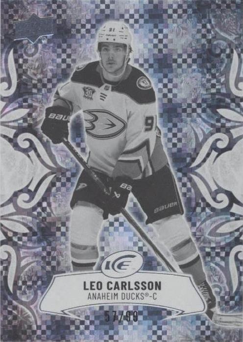 2024-25 Upper Deck ICE - Leo Carlsson #62 Greyscale /99 for sale online ...