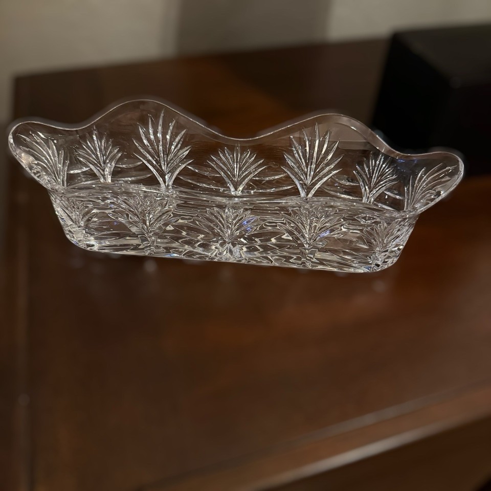 Mikasa Park Avenue Crystal 11.5” Rectangular Centerpiece Silverware ...