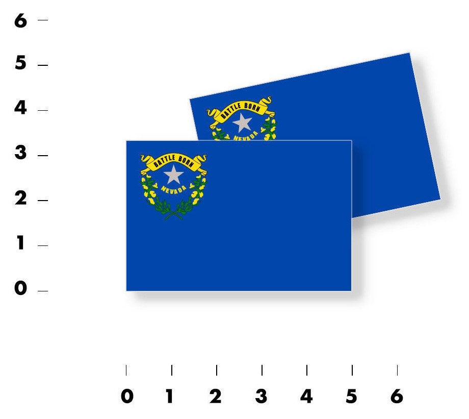 NEVADA STATE FLAG STICKERS - Vinyl Decal - Choose Size -Set of 2 ...