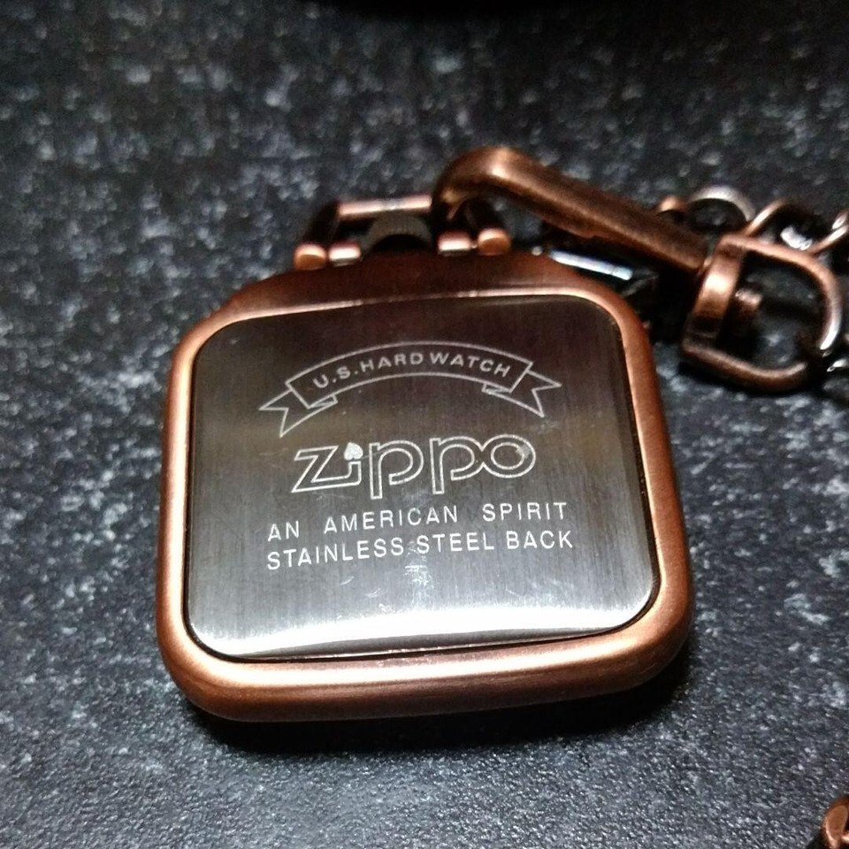 Zippo Vintage Pocket Watch Quartz Rare Retro Open Face Chain | eBay