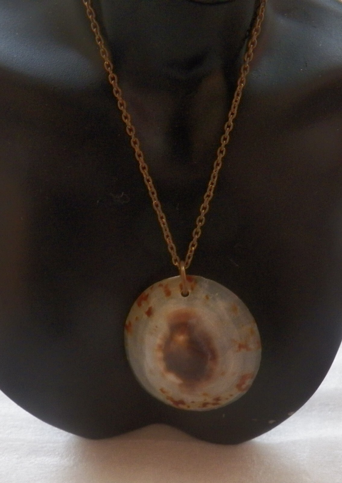 Creamy Tan & Brown Shell Pendant Necklace #jewelry #fashion #necklace ...