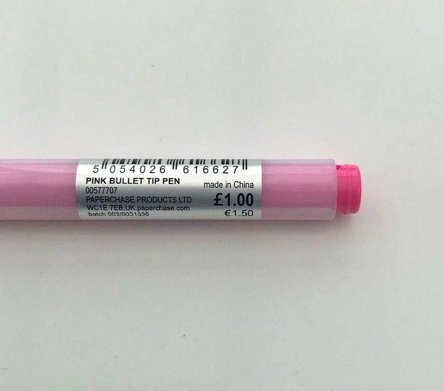 Paperchase Bullet Tip Pens 2 x Green 2 x Pink Pen Set Stationary Craft ...
