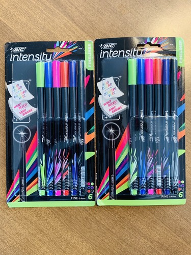 New 2 Packs Bic Intensity 6 Pack Fineliner .4mm Fine Marker Pen 12 ...