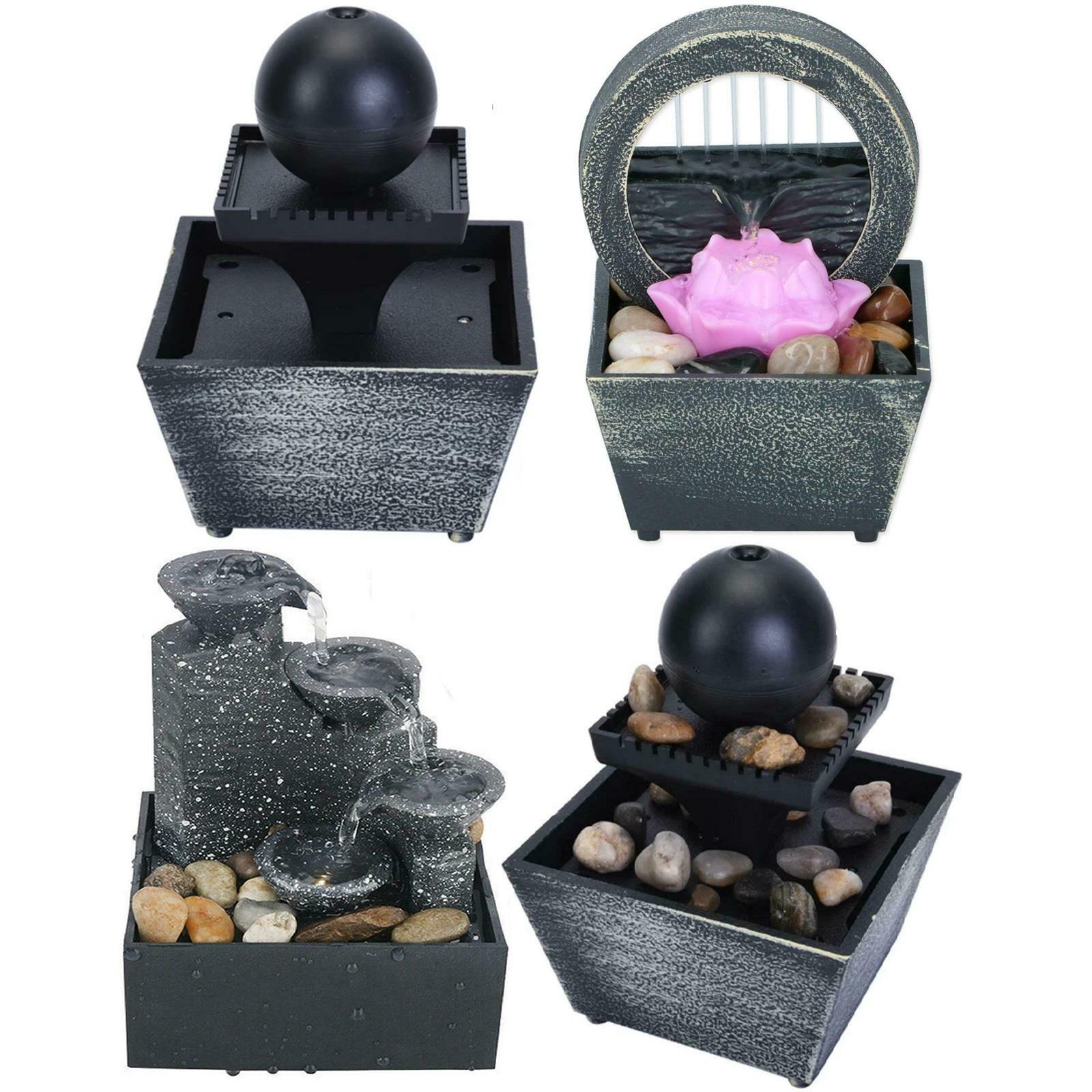 Desktop Water Feature Indoor Fountain Waterfall Polyresin Table Top ...