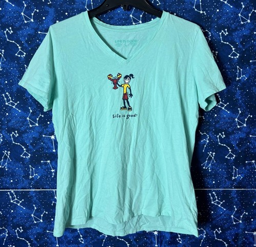 Life is Good Graphic Tee - Fun Lobster Design | eBay