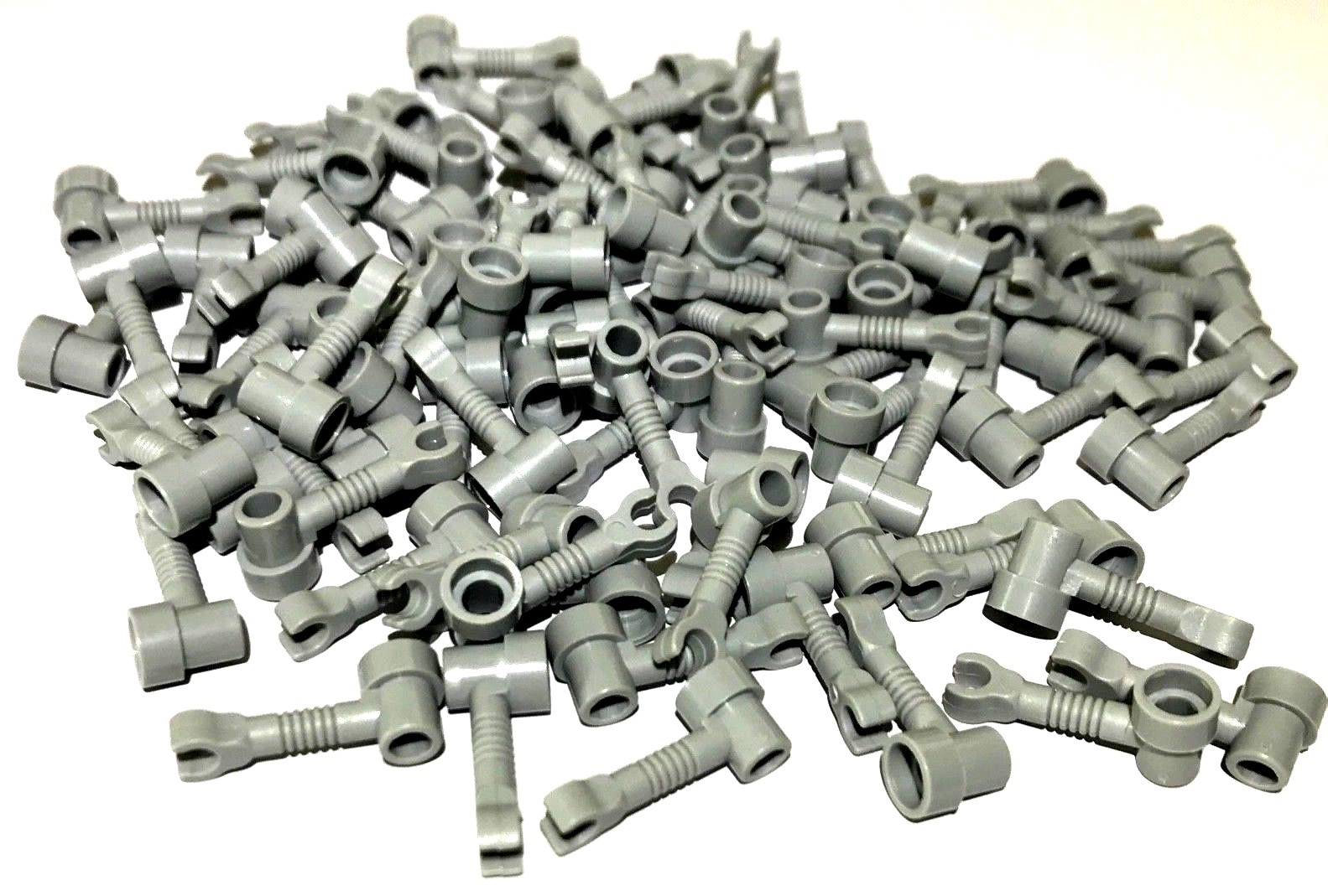 *NEW* Lego 100 Pcs Bluish Gray Bar 1x3 w Clip and Stud Receptacle ...