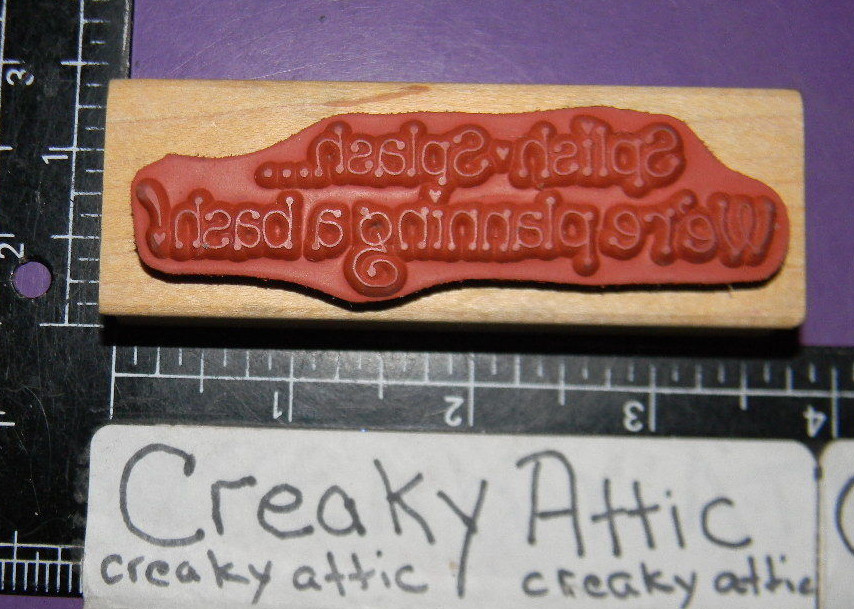 SPLISH SPLASH WE'RE PLANNING A BASH RUBBER STAMP DARCIES H-1549 | eBay