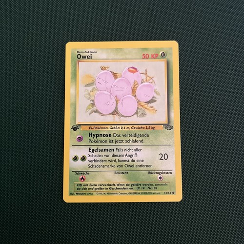Pokémon Owei 52/64 DE 1. Edition Common Dschungel 1999 Mint - VINTAGE ...