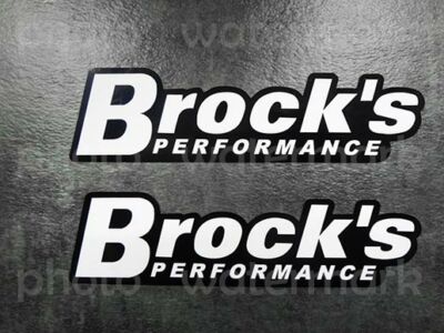 2x White Brocks Performance Decals Sticker Vtwin Sportbike Pick ur size ...