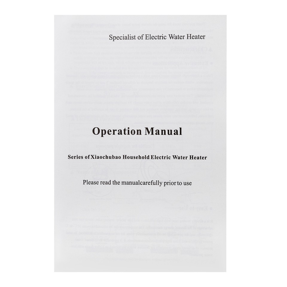 Electric Water Heater Kitchen Instant Hot Water Heater Mini-tank Heater ...