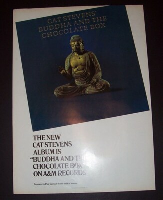 Cat Stevens Buddha And The Chocolate Box 1974 Short Print Poster Type ...