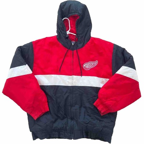 Detroit Red Wings Jacket Logo 7 Vintage 90s Ultra Rare NHL Puffer Warm ...
