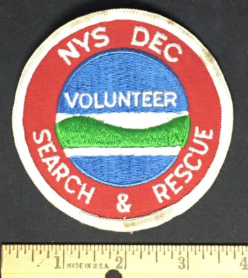 NYS DEC Search & Rescue Volunteer Patch - New York State -FREE SHIPPING ...