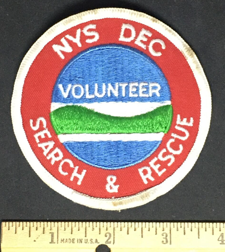NYS DEC Search & Rescue Volunteer Patch - New York State -FREE SHIPPING ...
