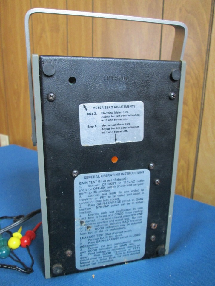 Vintage Sencore Touch Tone Cricket Transistor & FET Tester Model TF26 ...