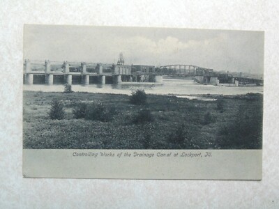 C2320 Postcard Controlling Works of the Drainage Canal Lockport IL ...