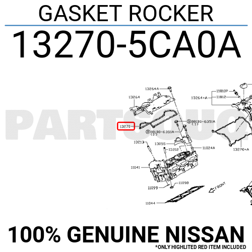 132705CA0A Genuine Nissan GASKET ROCKER 13270-5CA0A | eBay