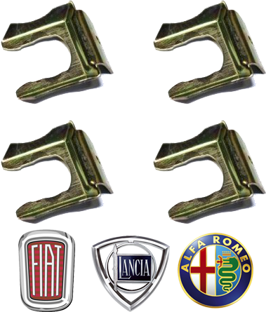 4X CLASSIC FIAT 500 126 900 600 BRAKE PIPE HOSE CLIP LANCIA ALFA ROMEO ...