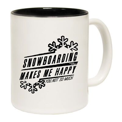 Pm Snowboarding Makes Me Happy GIFT BOXED Funny Mugs Novelty Coffee Mug ...