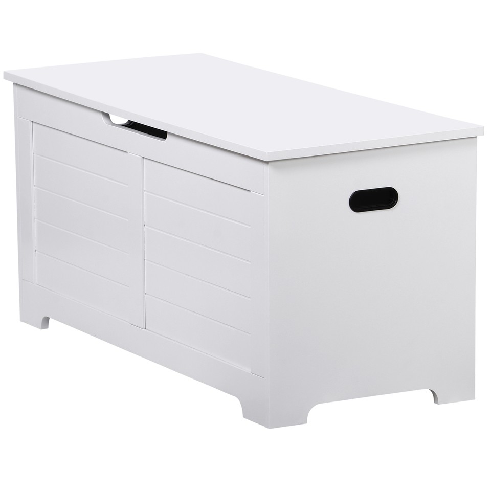 Storage Chest Wooden Toy Chest with Lid Storage Bench with Safety Hinge ...