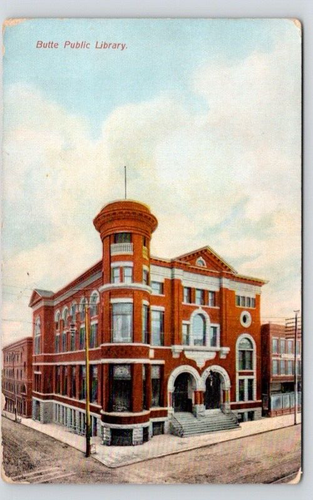 POSTCARD BUTTE PUBLIC LIBRARY BUTTE MONTANA | eBay