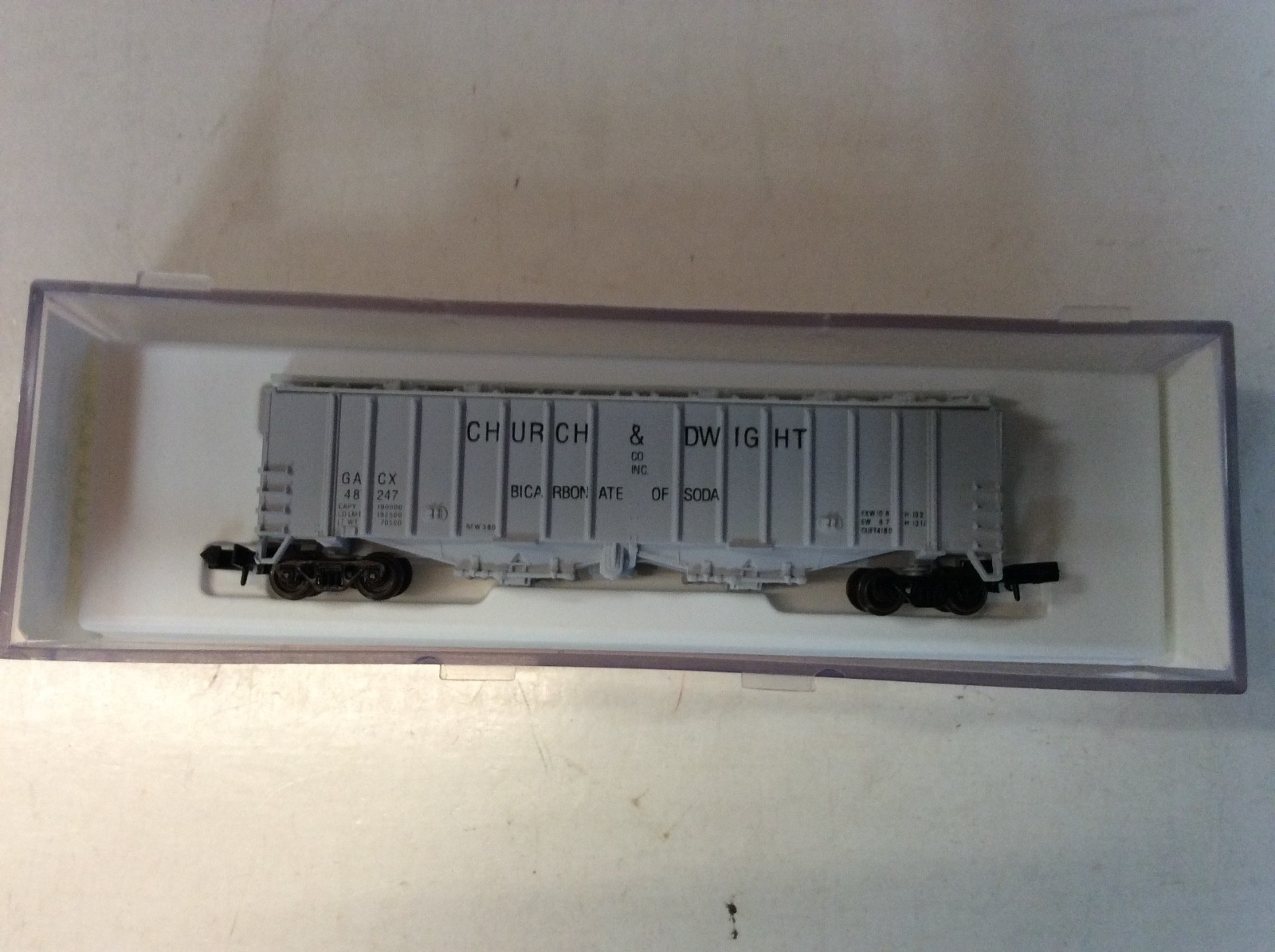 Bowser #37006 N scale “Church & Dwight” GATX 50’ airslide hopper Rd ...