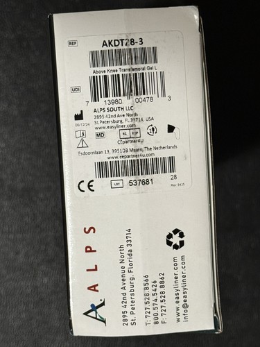 ALPS Prosthetic Locking Liner NEW AKDT28-3 Above Knee / Below Knee ...