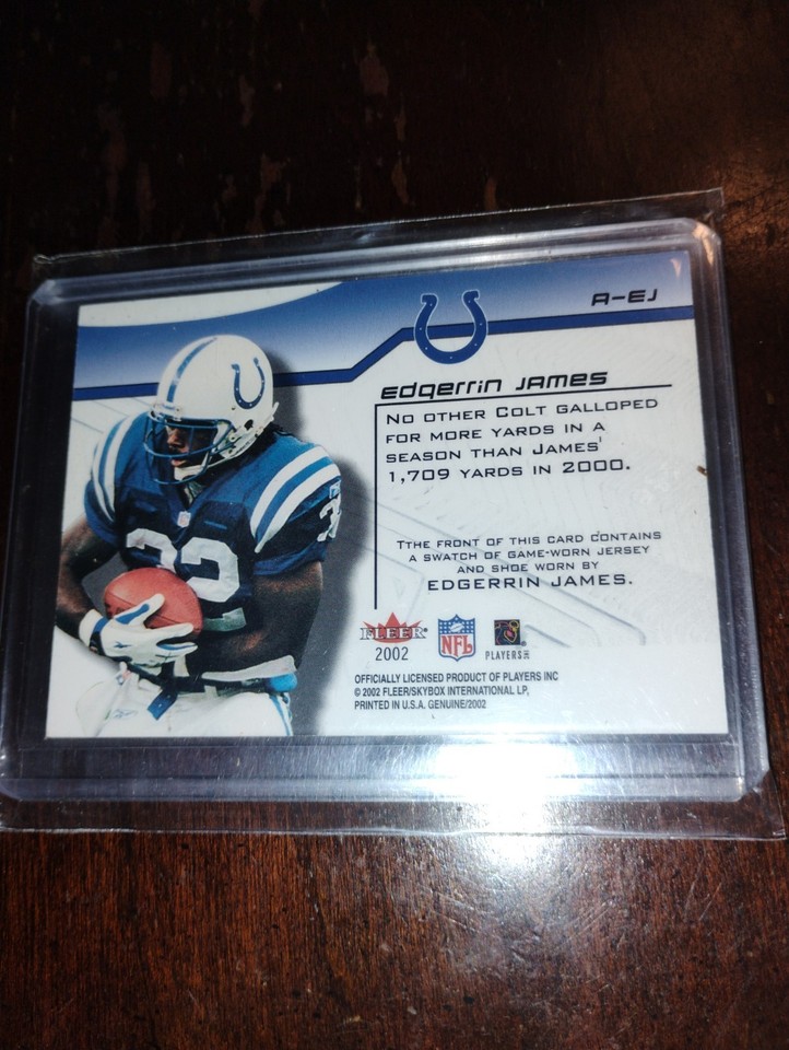 2002 Fleer Genuine Authen-Kicks EDGERRIN JAMES Nike Swoosh Shoe Patch ...