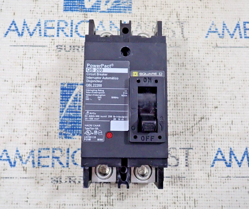 Square D QBL22200 PowerPact 200 Amp 2 Pole 240V QB200 Circuit Breaker ...