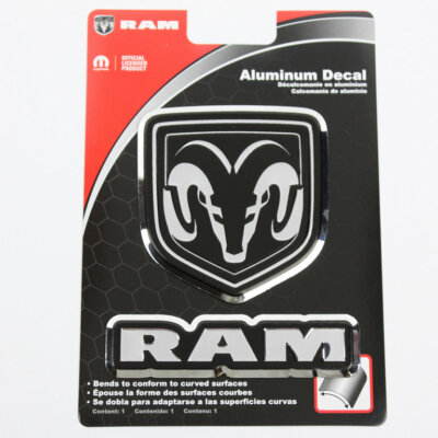 Dodge RAM Logo Schrift Mopar Emblem Aluminium Aufkleber Decal Sticker ...