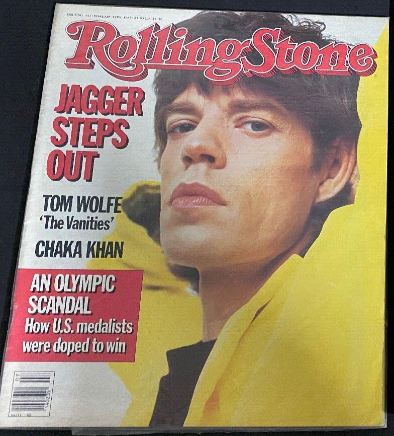 Rolling Stone February 14, 1985 Mick Jagger Cover No Label | eBay