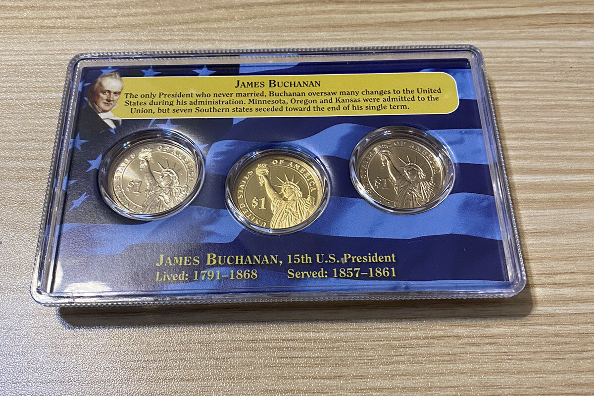 James Buchanan Presidential Coin Set PDS First Day of Issue Free ...