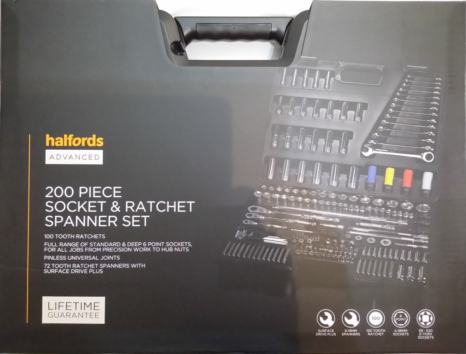 Halfords Advanced 200 Pc Socket and Ratchet Spanner Set NEW ...
